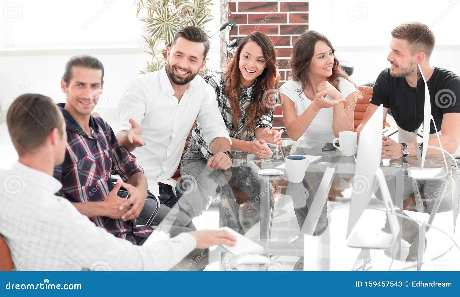 Creative Workers Design Together in the Studio. Stock Image - Image of ...