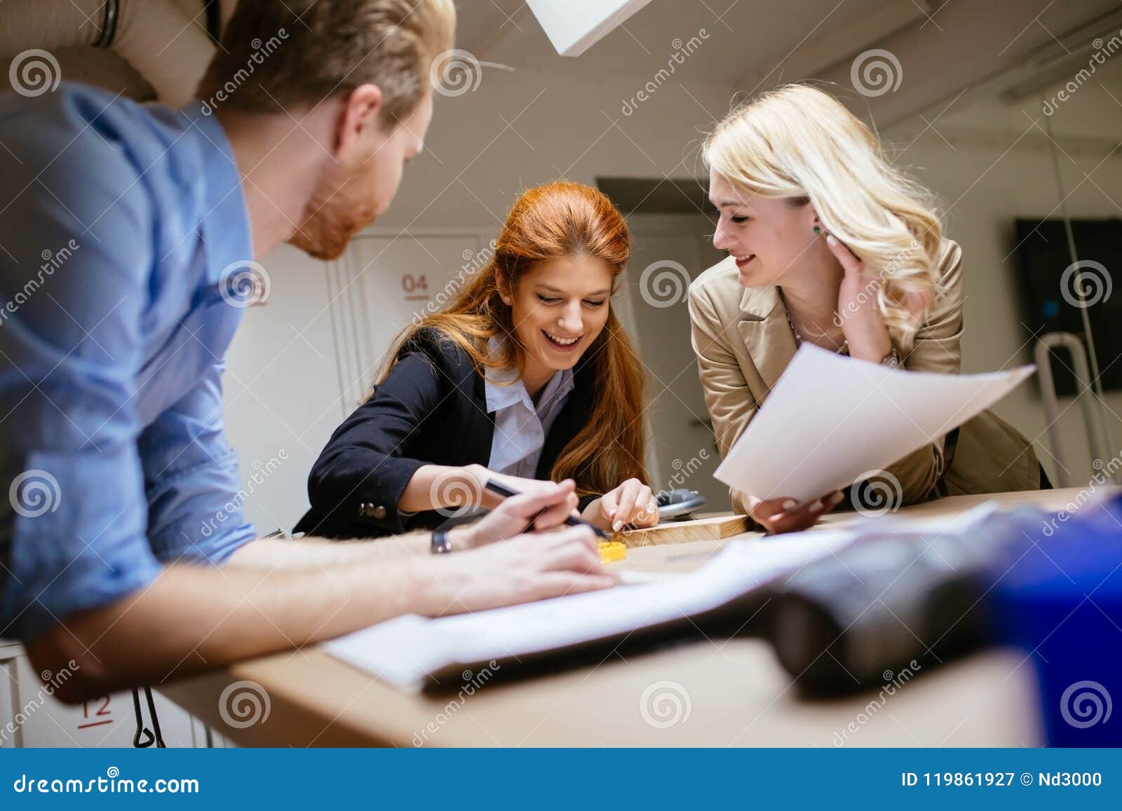 Creative Workers Designing and Planing Stock Image - Image of ...