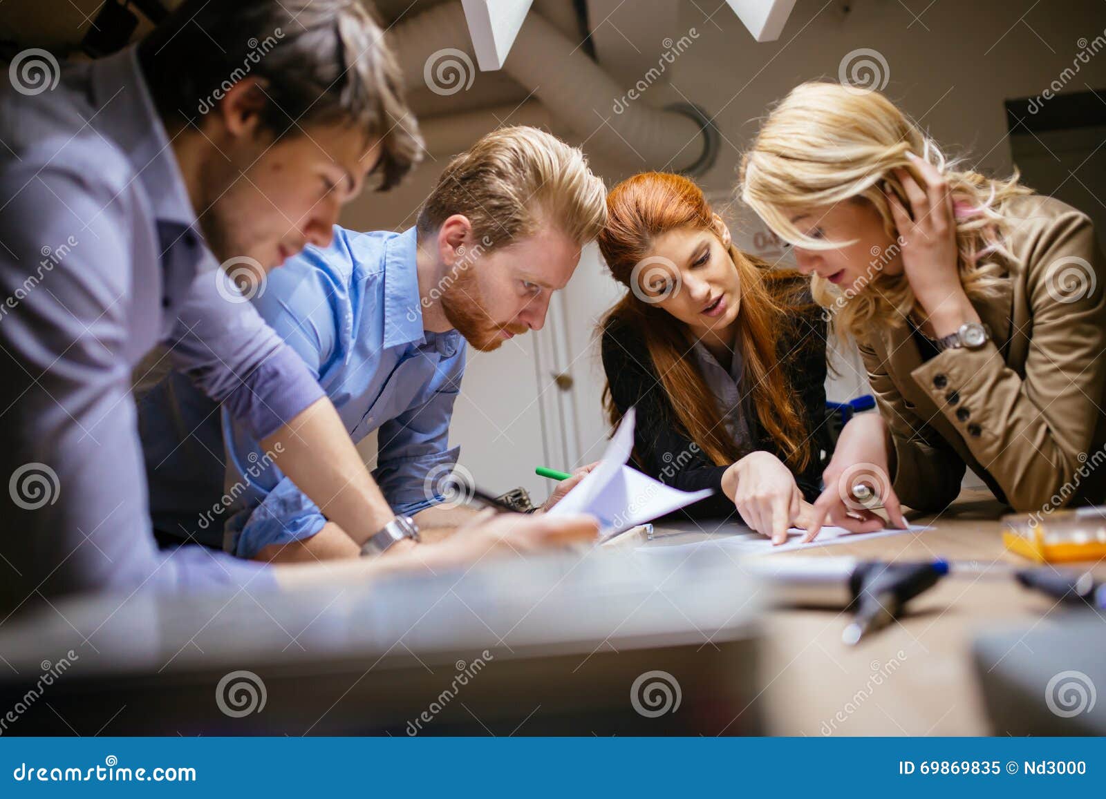 Creative Workers Designing and Planing Stock Image - Image of ...