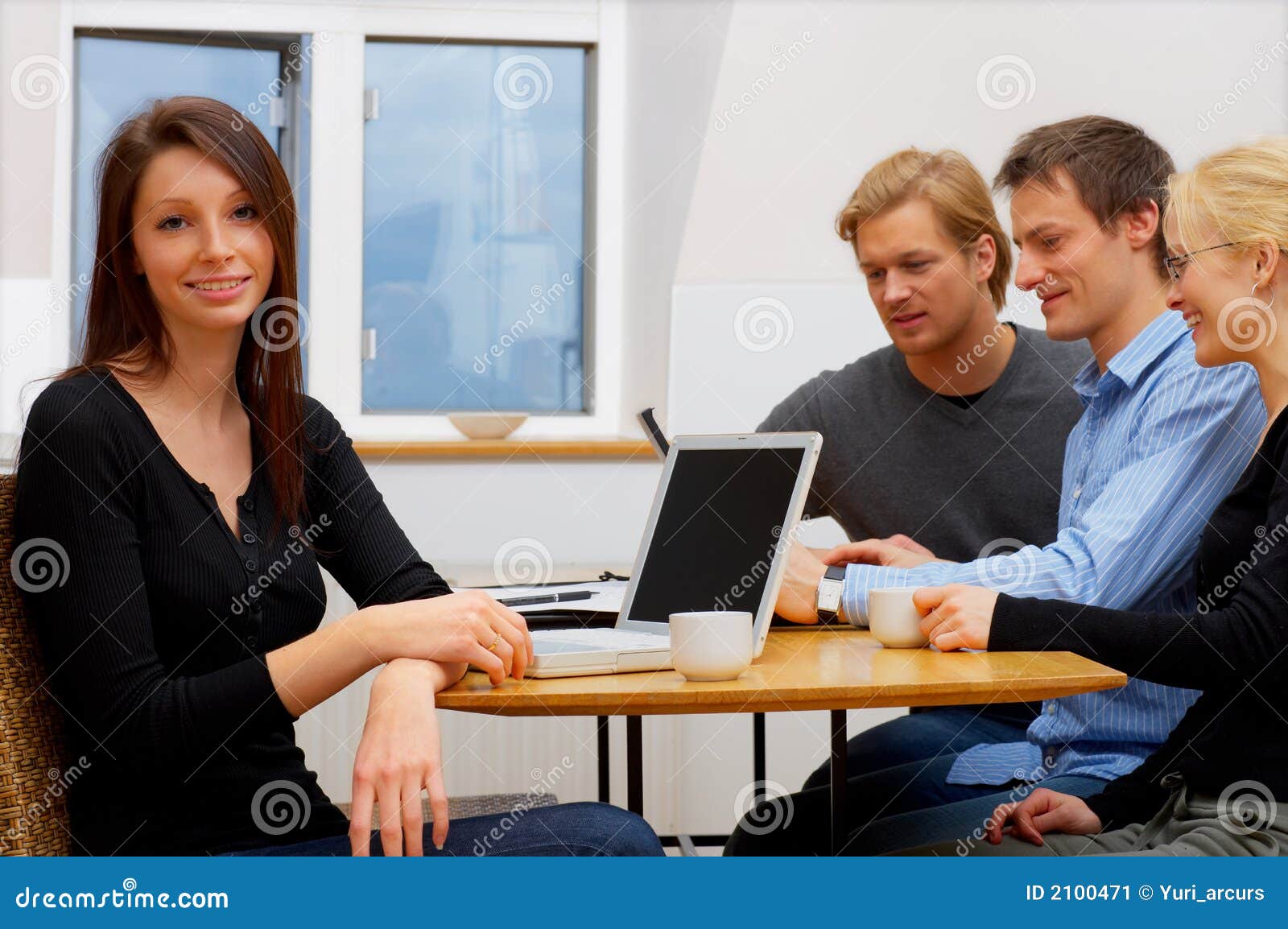 Creative Workgroup in a Meetin Stock Image - Image of attractive ...