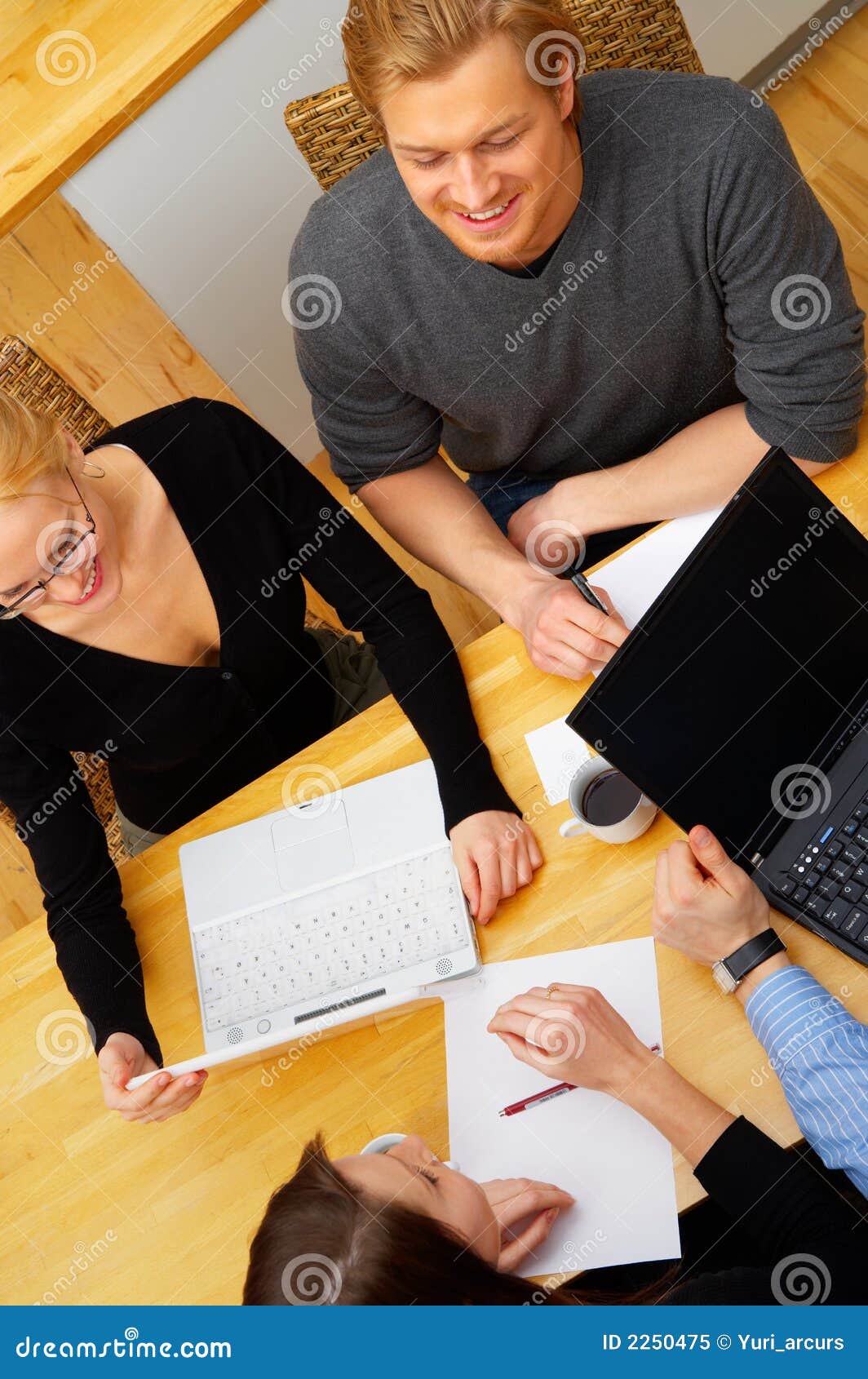 Creative Workgroup in a Meetin Stock Image - Image of laugh, colleagues ...