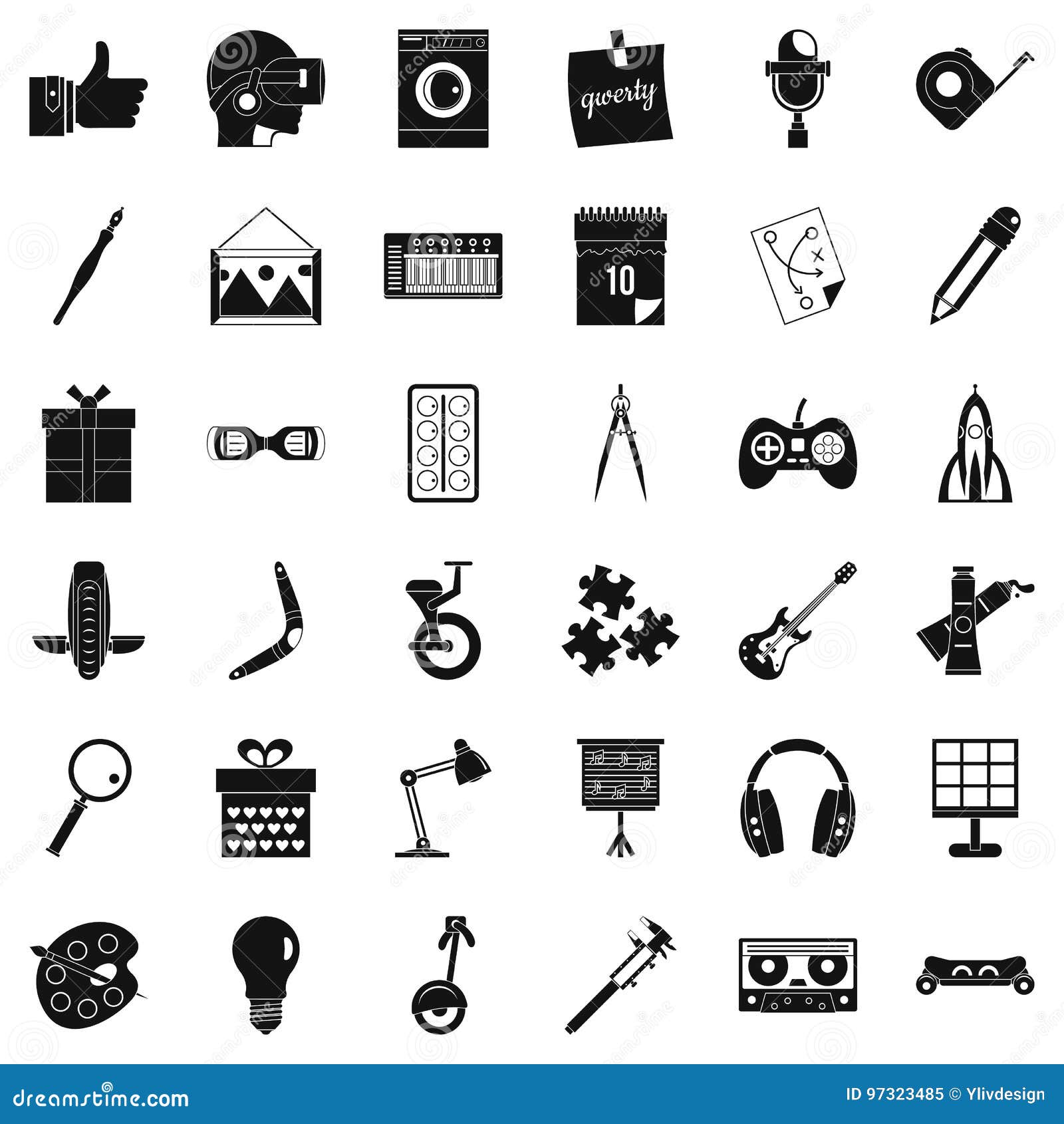 Creative Working Icons Set, Simple Style Stock Vector - Illustration of ...