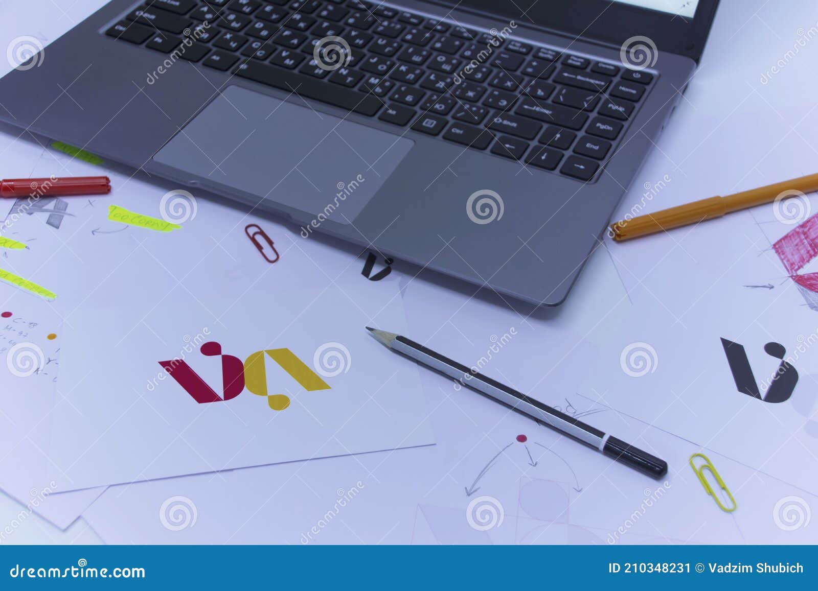 Creative Workplace of a Graphic Designer. Development of a Logo for the ...