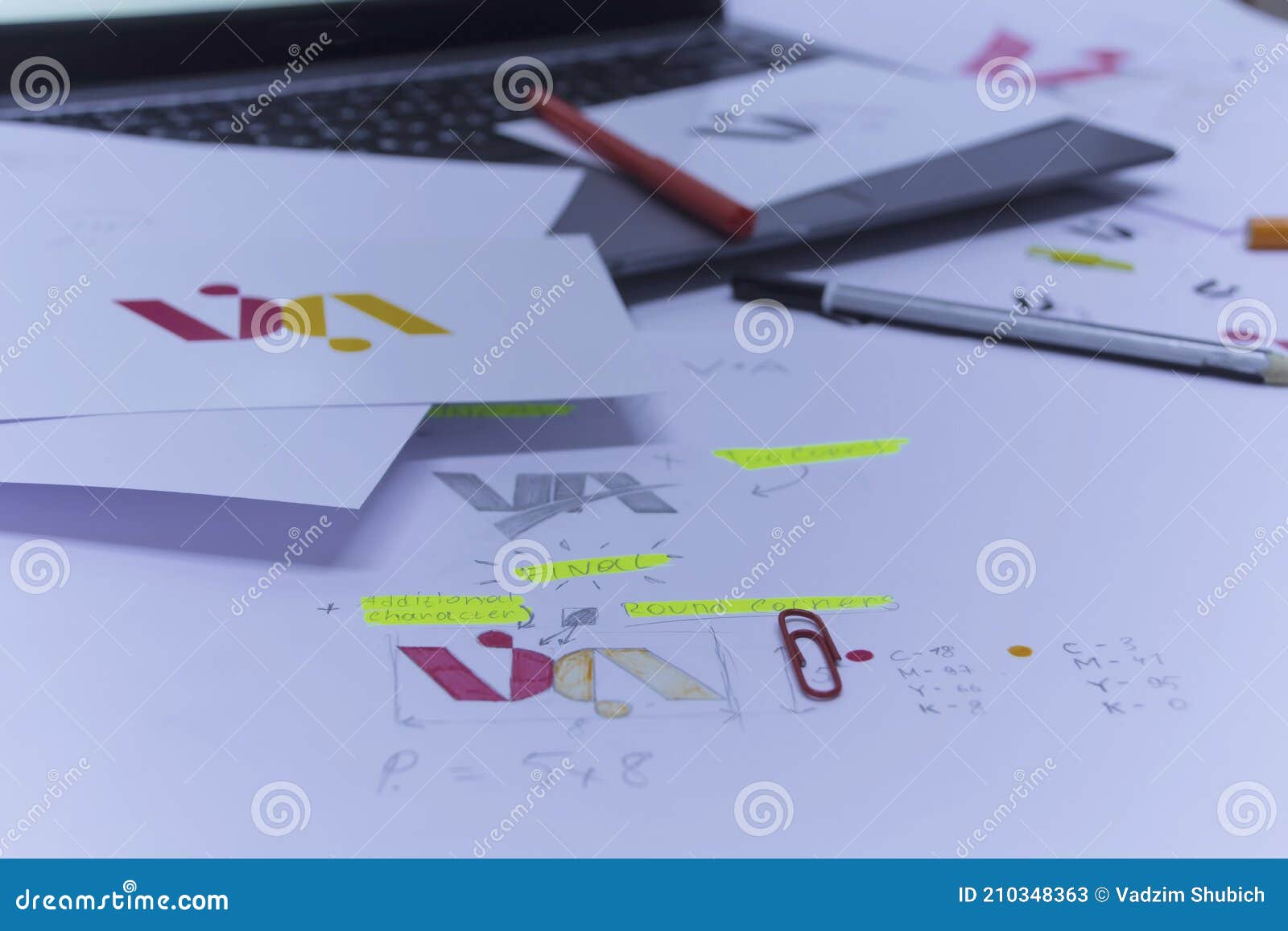 Creative Workplace of a Graphic Designer. Development of a Logo for the ...