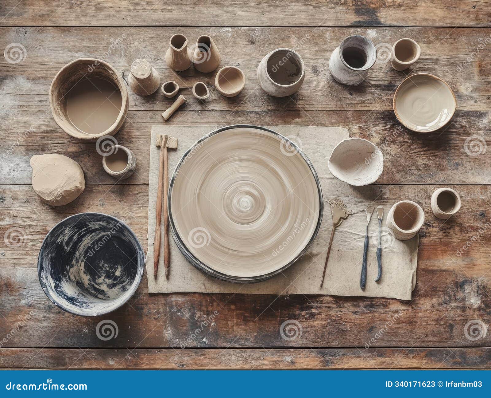 ÿþCreative Workspace in a Pottery Studio Stock Illustration ...