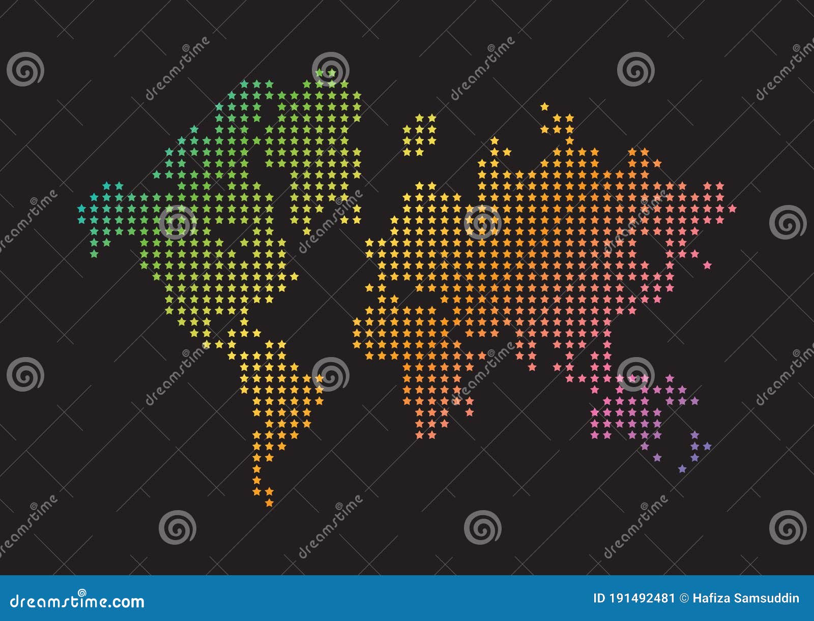 Creative World Map Design. Vector Illustration Decorative Design Stock ...