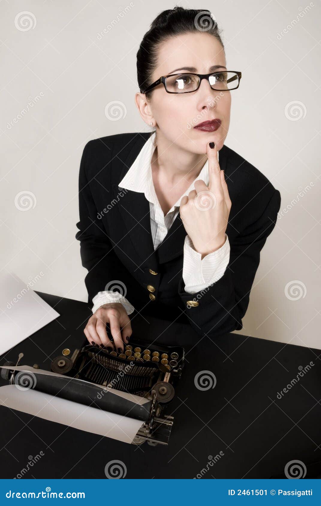 Creative Writer stock image. Image of female, overworked - 2461501