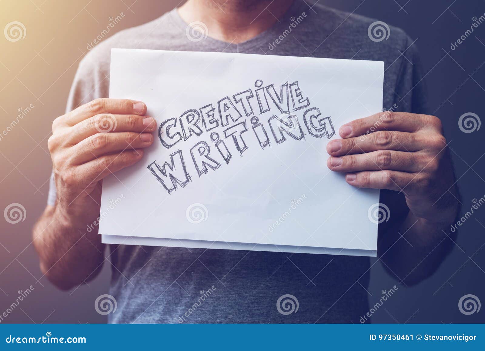 Creative writing concept stock image. Image of journalist - 97350461