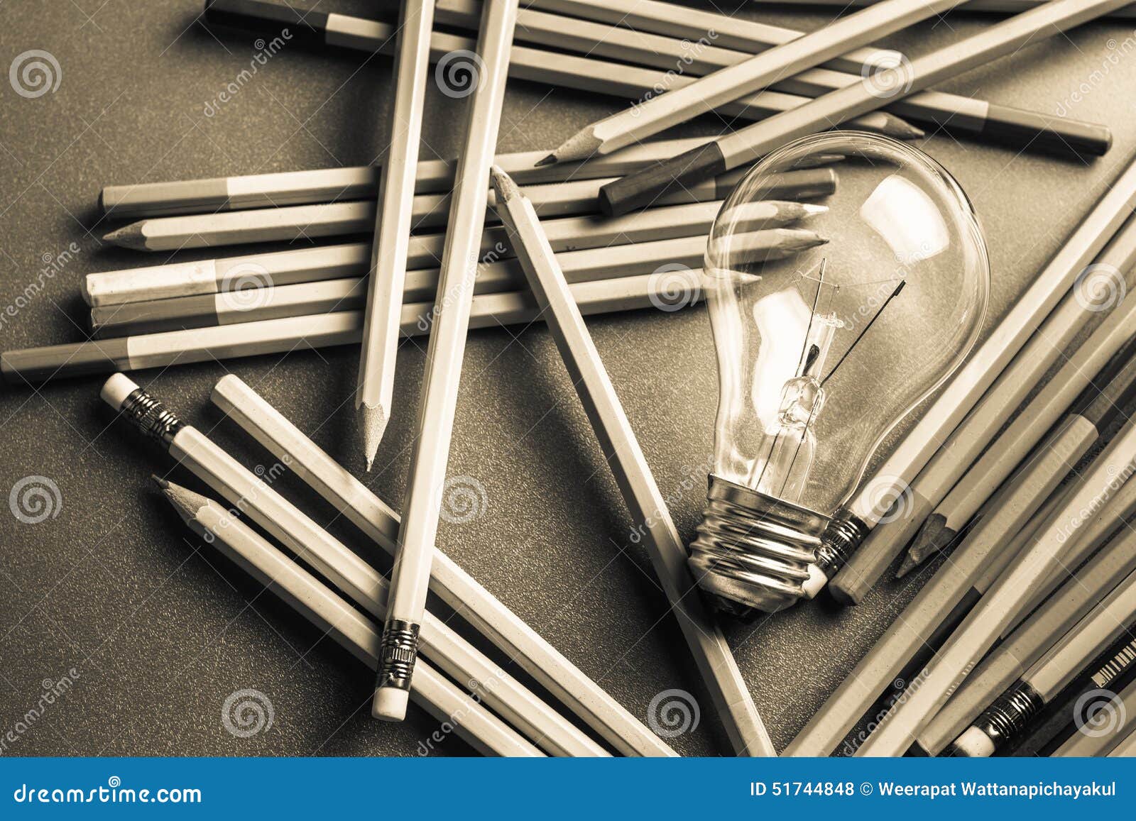 Creative writing stock photo. Image of lightbulb, invention - 51744848