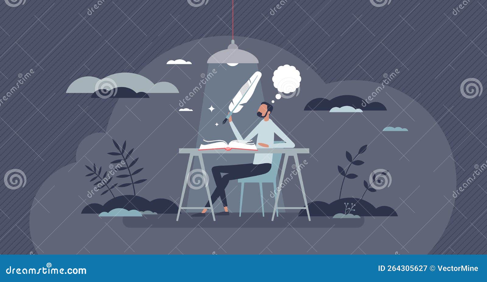 Creative Writing Process and Author Typing Content Scene Tiny Person ...