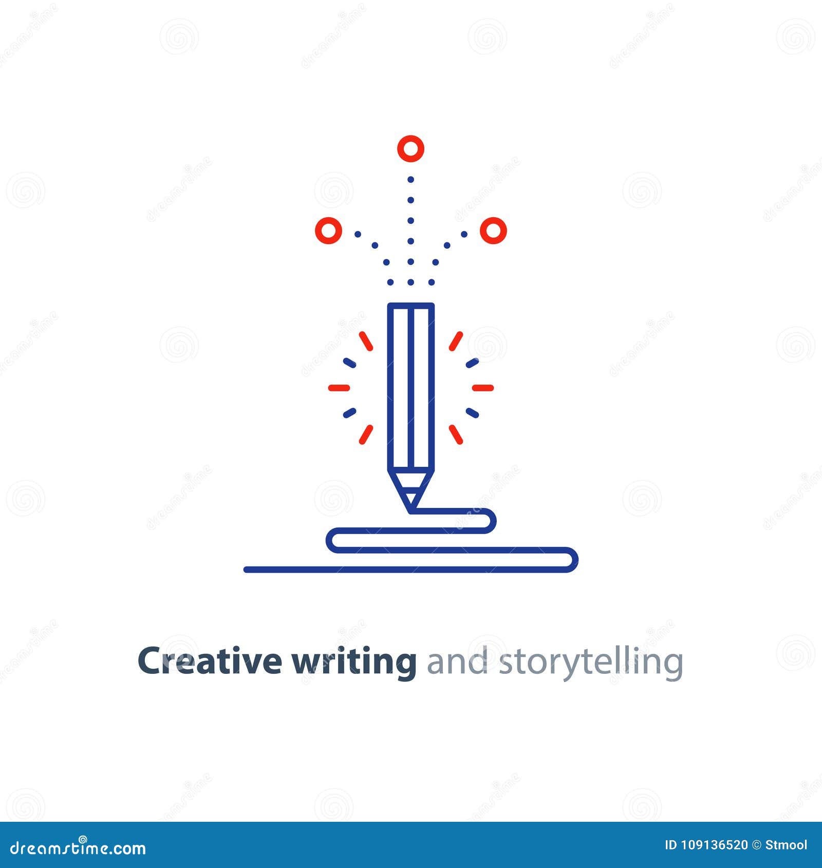 Content Writing, Creative Story Telling Vector Icon Stock Vector ...
