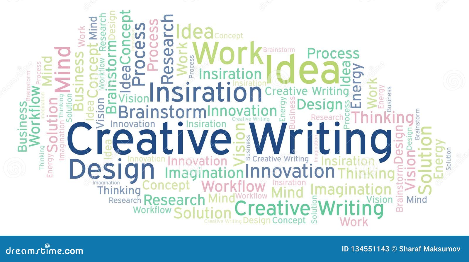 Creative Writing Word Cloud, Made with Text only Stock Illustration ...