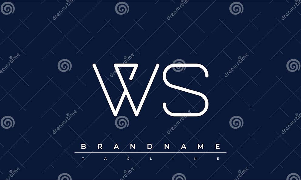 Creative WS Letter Initial Logo Vector Image Stock Vector ...