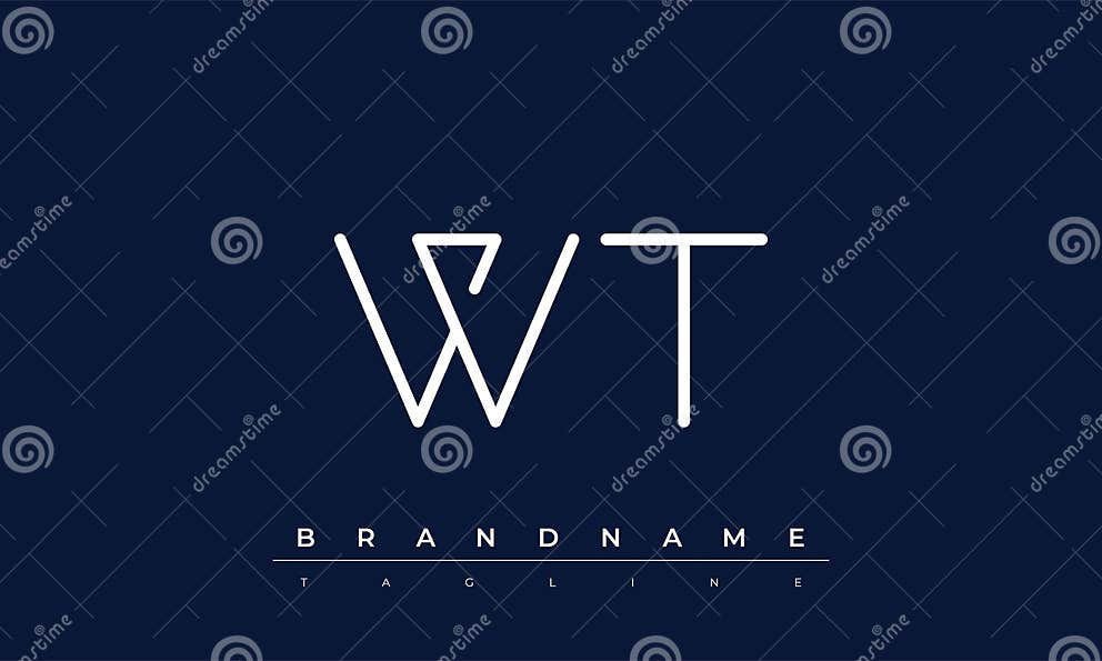 Creative WT Letter Initial Logo Vector Image Stock Vector ...