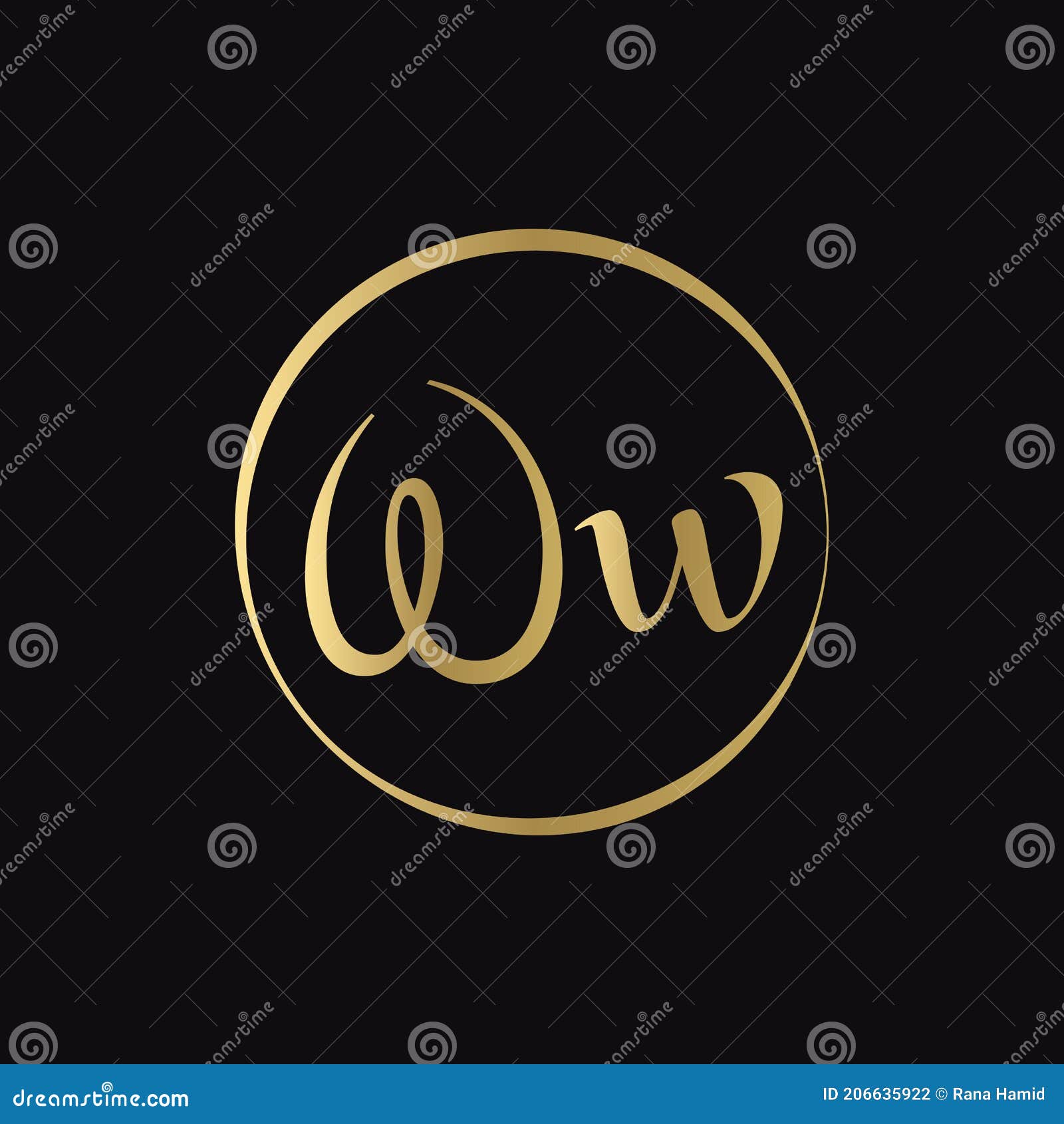 Creative WW Letter Logo Design Vector Template. Abstract Script Letter ...