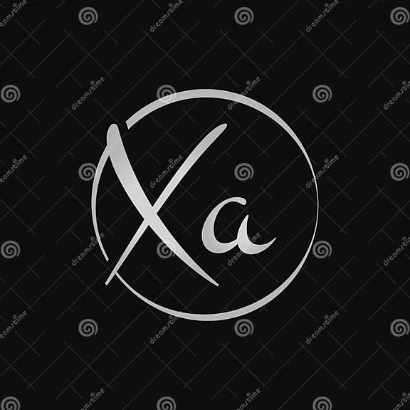 Creative XA Letter Logo Design Vector Template. Initial Script Letter ...