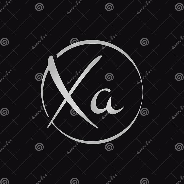 Creative XA Letter Logo Design Vector Template. Initial Script Letter ...