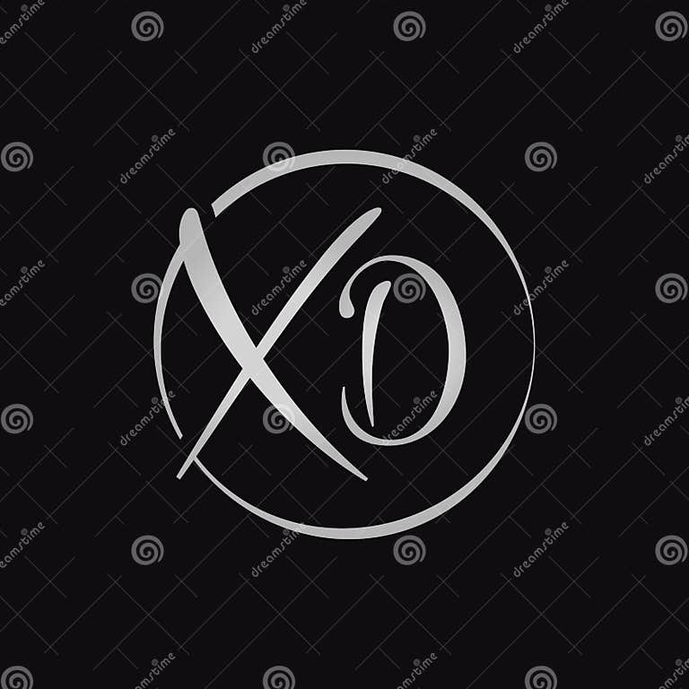 Creative XD Letter Logo Design Vector Template. Initial Script Letter ...