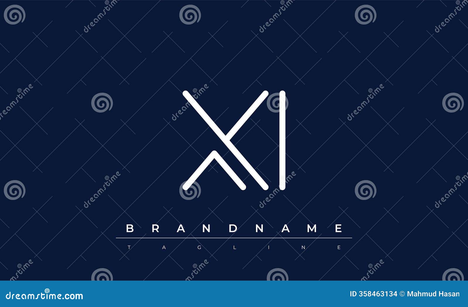 Creative XI Letter Initial Logo Vector Image | CartoonDealer.com #358463134