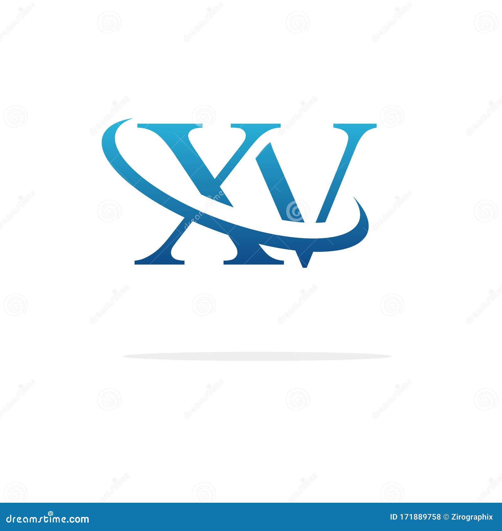 Creative XV Logo Icon Design Stock Vector - Illustration of vector ...