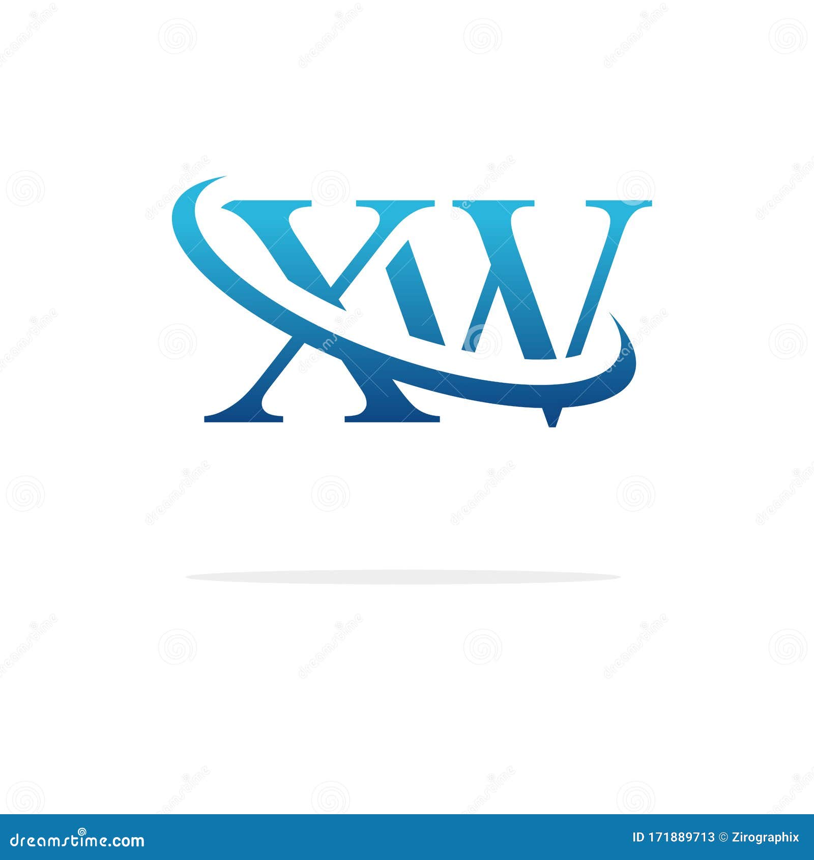 Creative XW Logo Icon Design Stock Vector - Illustration of clean ...