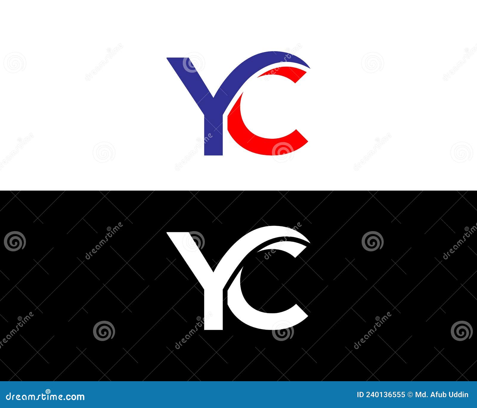 Creative YC Letter Initial Logo Design Stock Vector - Illustration of ...