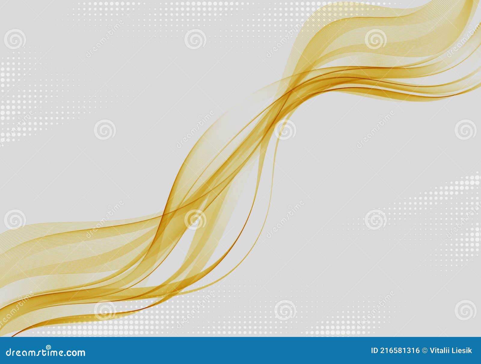 Creative Yellow Abstract Wave Design Wave Flow Element Stock Photo ...