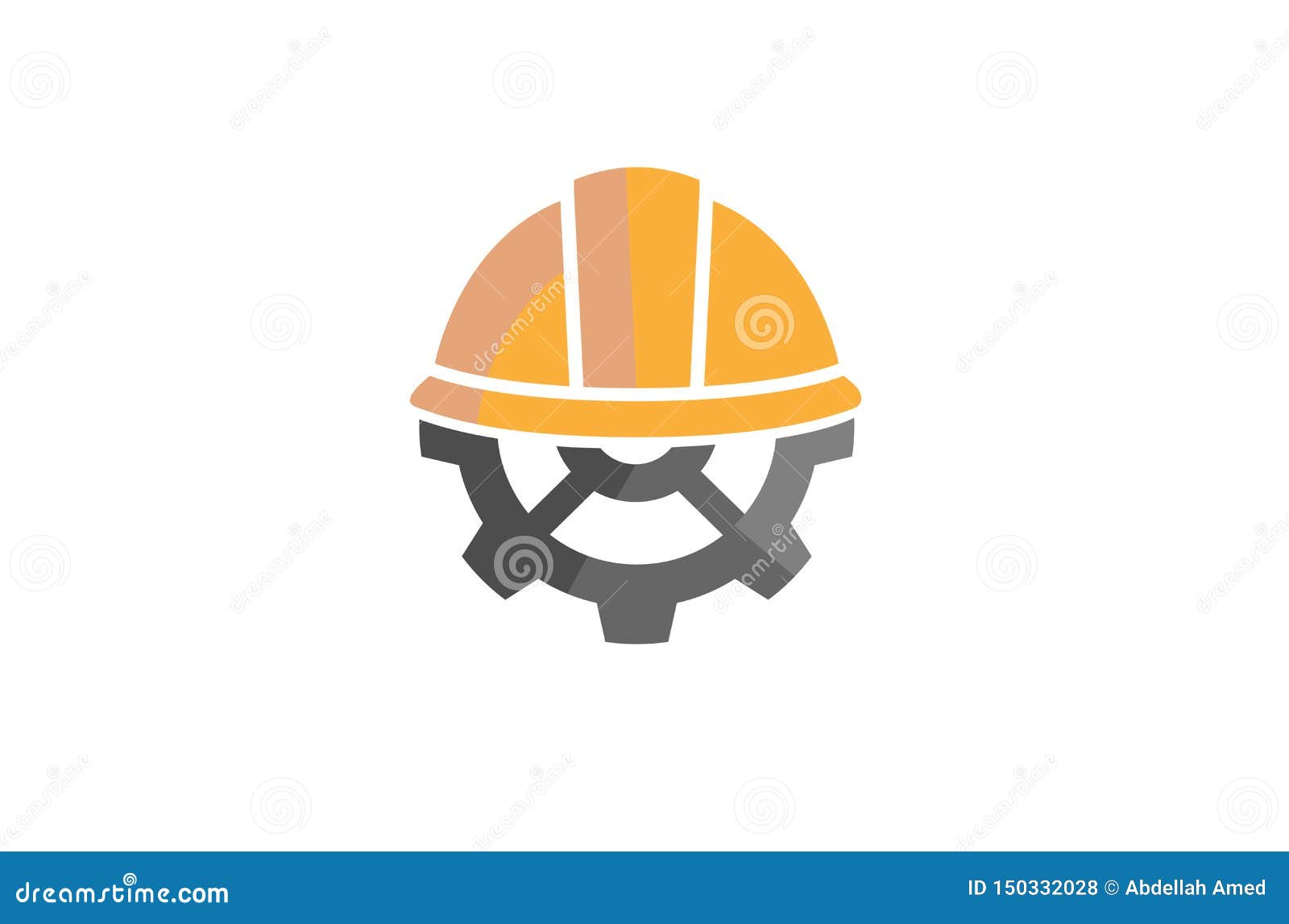 Creative Yellow Hardhat Construction Helmet Logo Design Illustration ...