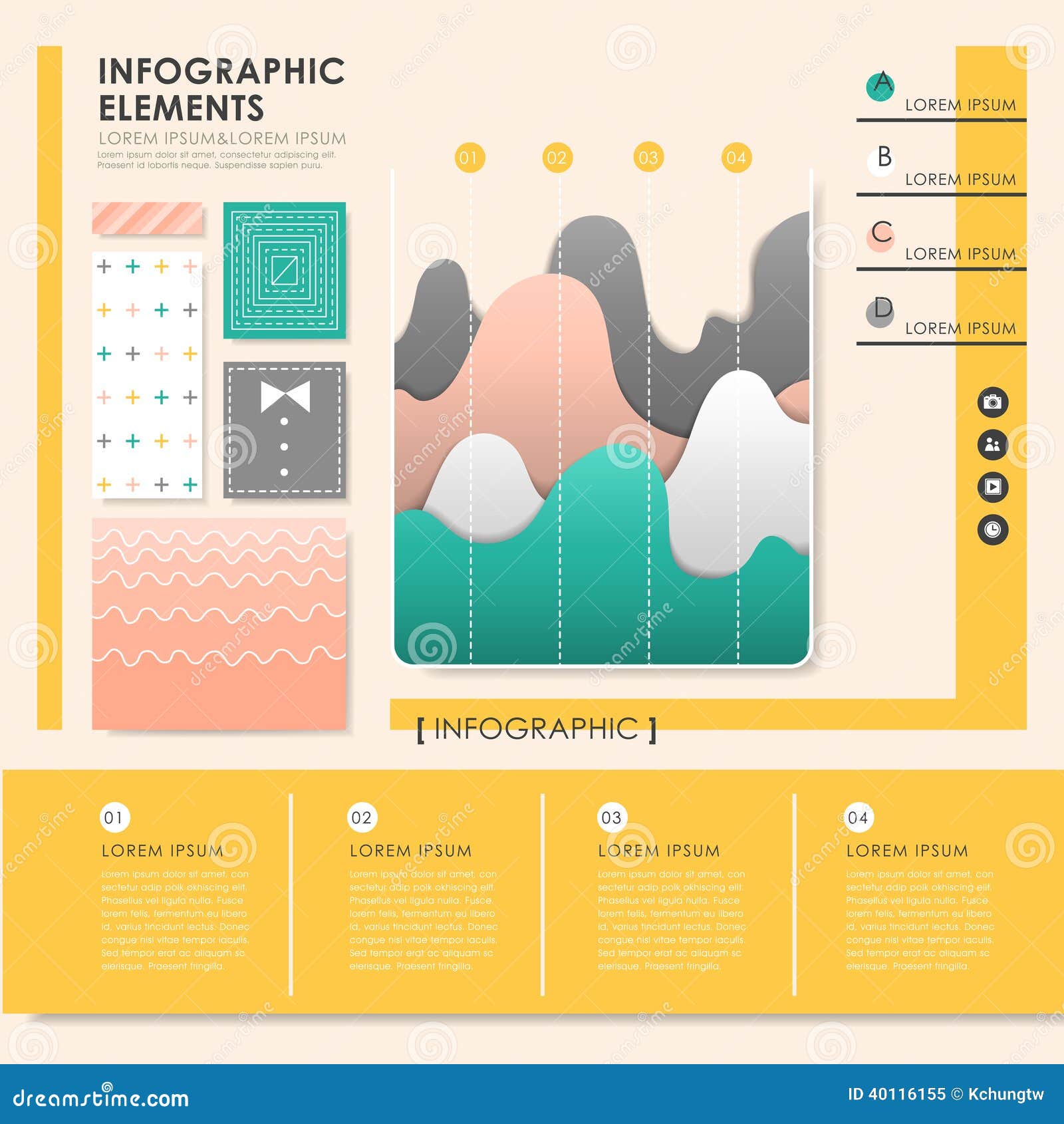 Creative Yellow Infographics Design Stock Vector - Illustration of ...