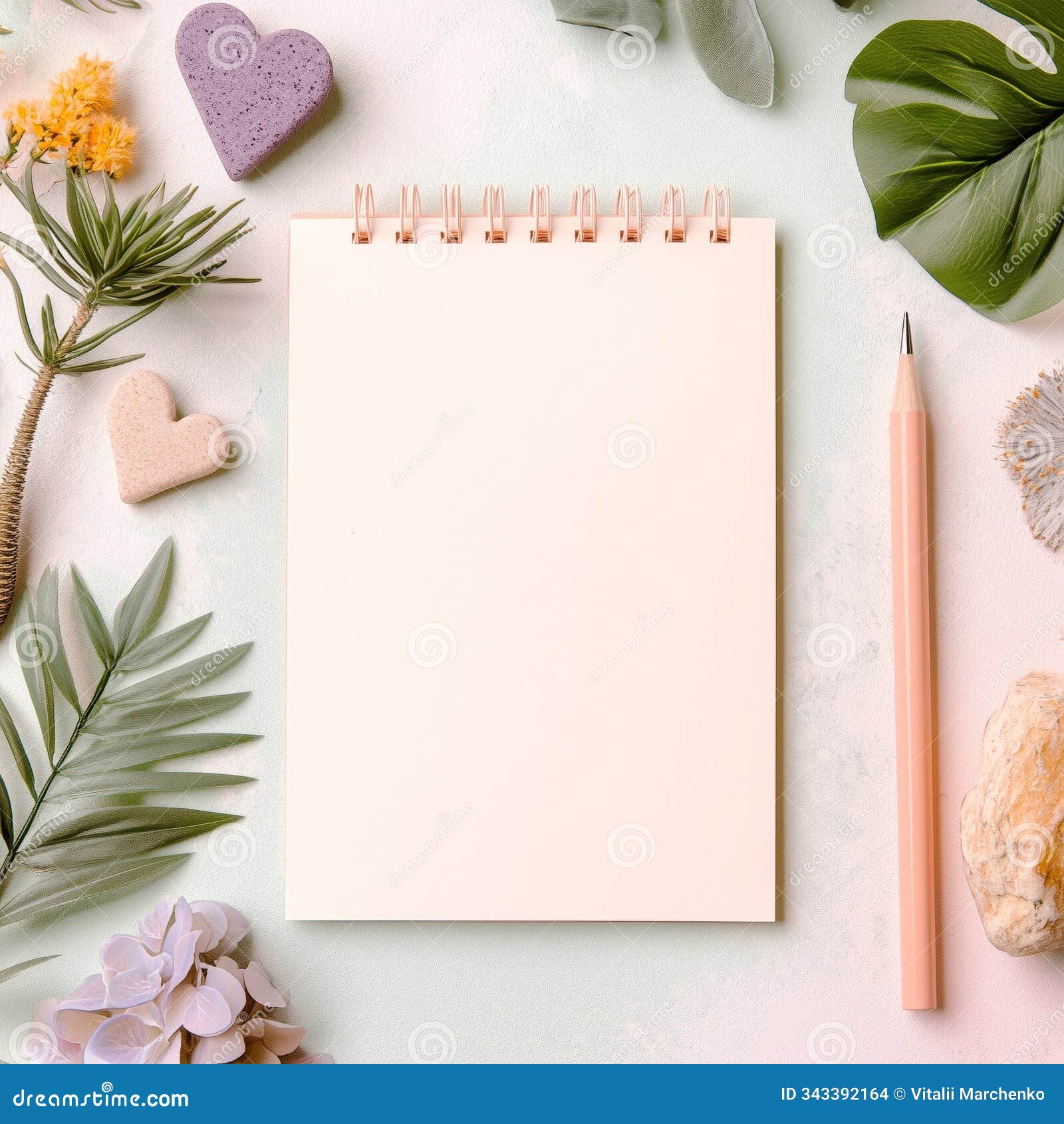 Creative Yellow Template for Writing with Pastel Aesthetics and Nature ...