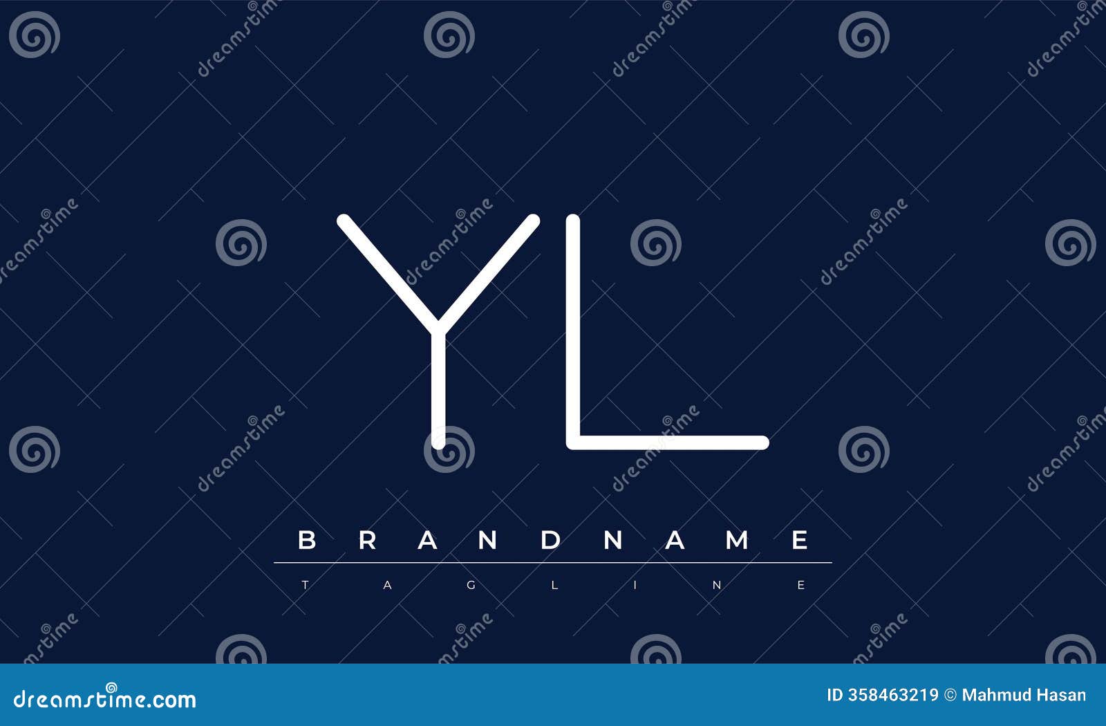 Creative YL Letter Initial Logo Vector Image | CartoonDealer.com #358463219
