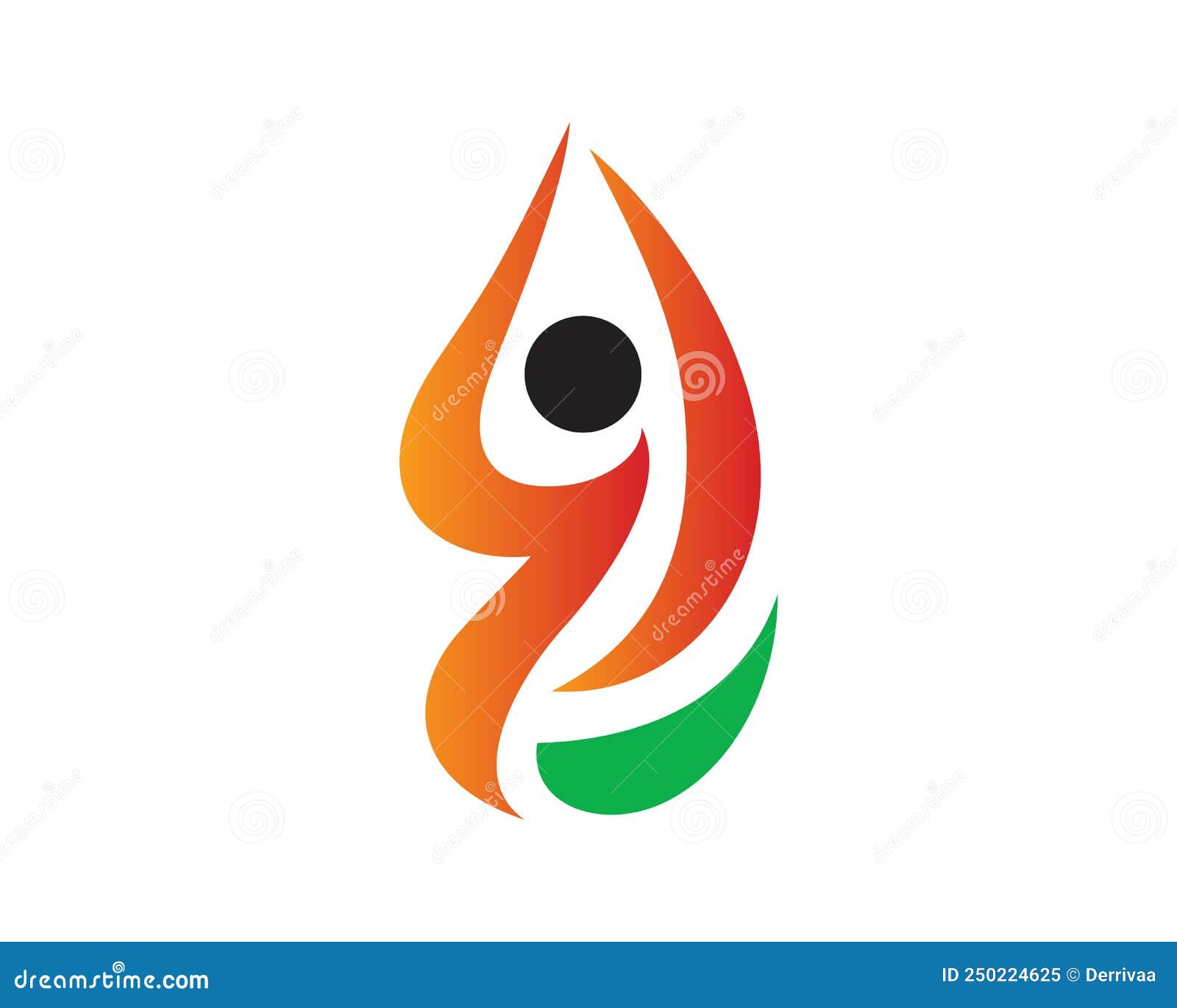 Creative Yoga Tree Pose Symbol Visualized with Simple Touch Stock ...