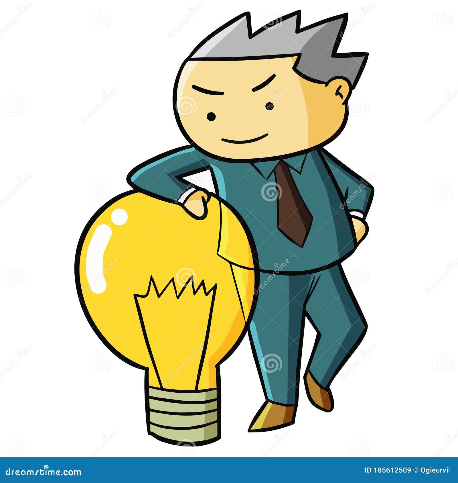 Creative Young Idea Maker Businessman Stock Vector - Illustration of ...