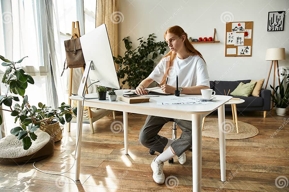 Creative Young Man Engaged in Digital Stock Image - Image of ... Creative Young Man Engaged in Digital Stock Image - Image of ...