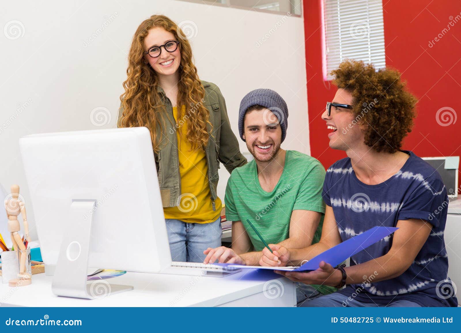 Creative Young Employee Thinking Of Innovative Business Ideas Stock ...