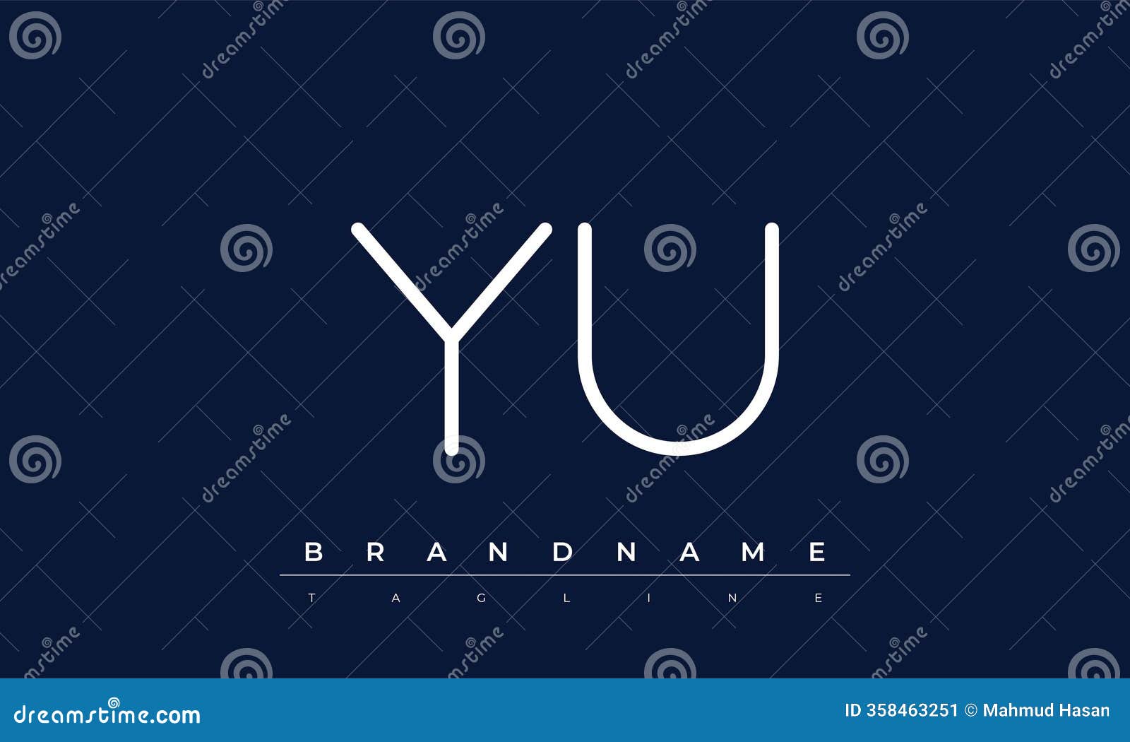 Creative YU Letter Initial Logo Vector Image Stock Vector ...