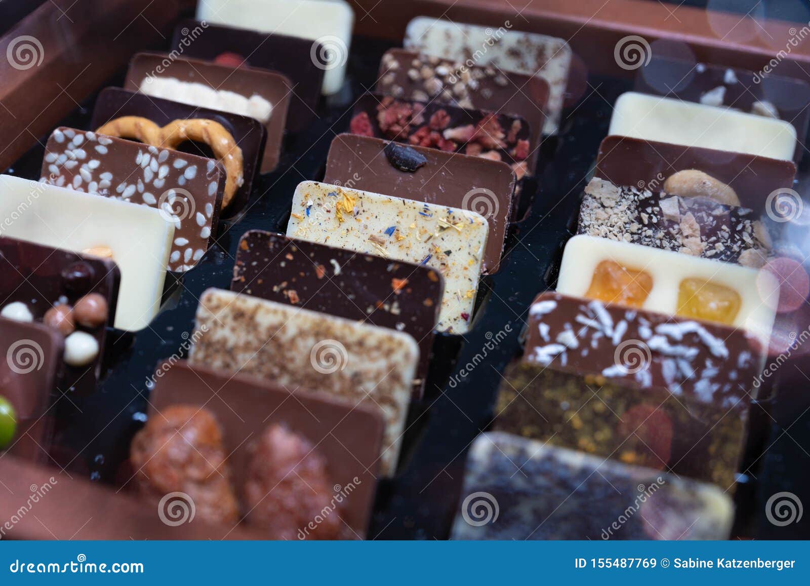 Creatively Decorated Chocolate Tablets Stock Image - Image of block ...