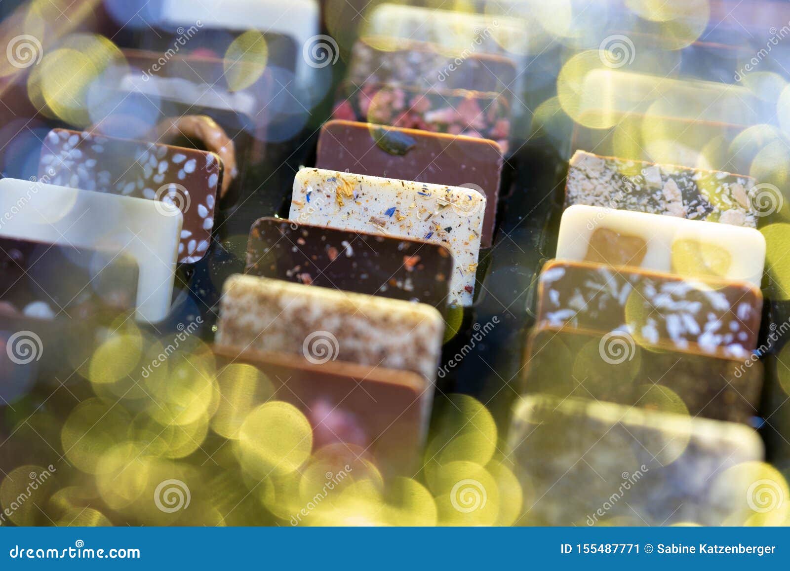 Creatively Decorated Chocolate Tablets Stock Image - Image of appealing ...
