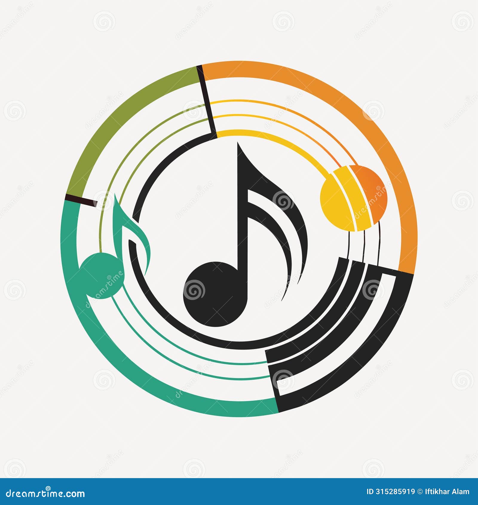 A Creatively Designed Music Note with Smaller Musical Notes Inside ...