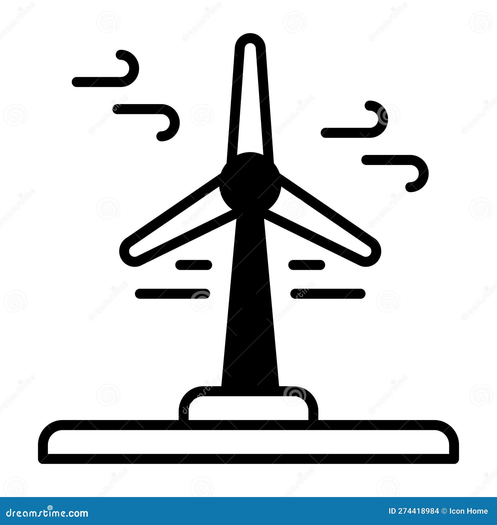 Creatively Designed Vector of Wind Turbine in Trendy Style, Premium ...