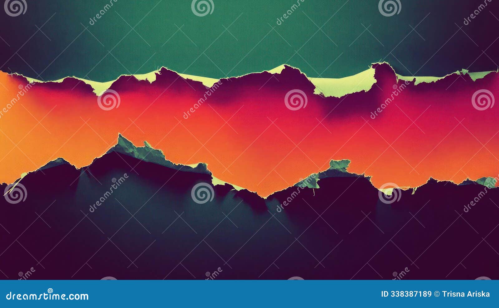 A Creatively Torn Paper Effect Revealing a Vibrant Gradient Background ...