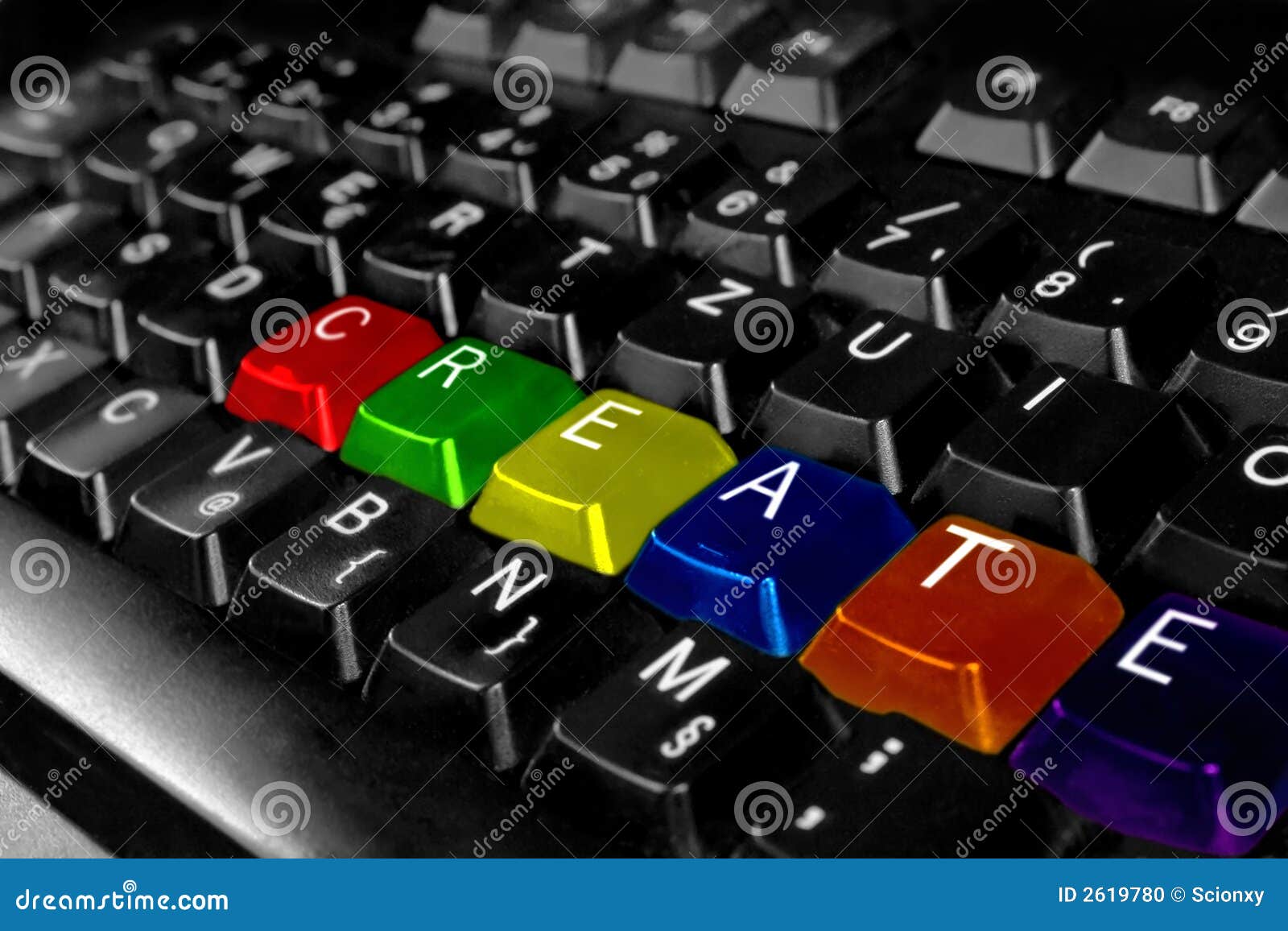 Creativity stock photo. Image of create, keys, colour - 2619780