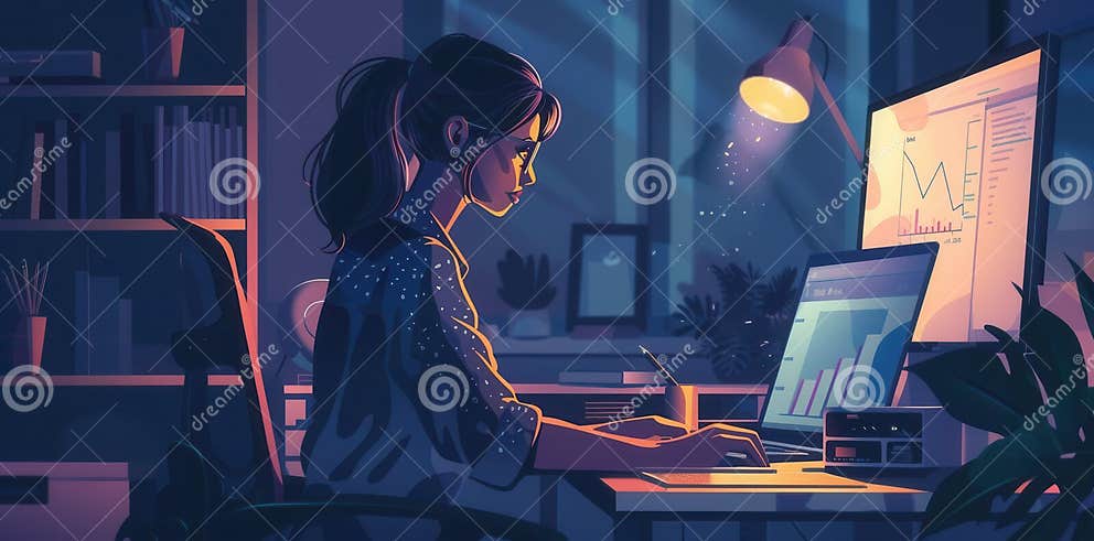 Creativity in Action. Graphic Designer Using a Graphic Design Software ...