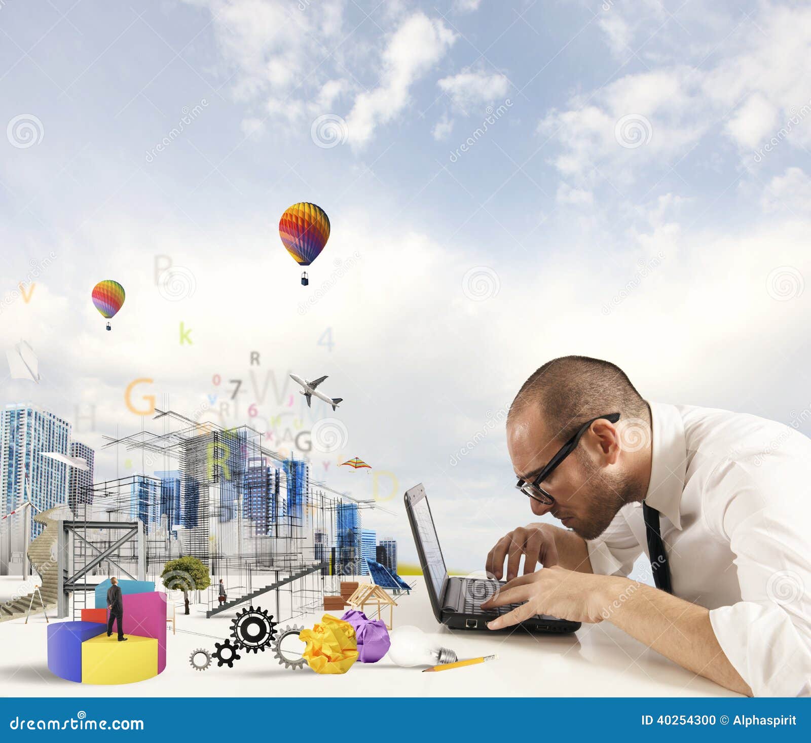 Creativity of an architect stock photo. Image of future - 40254300