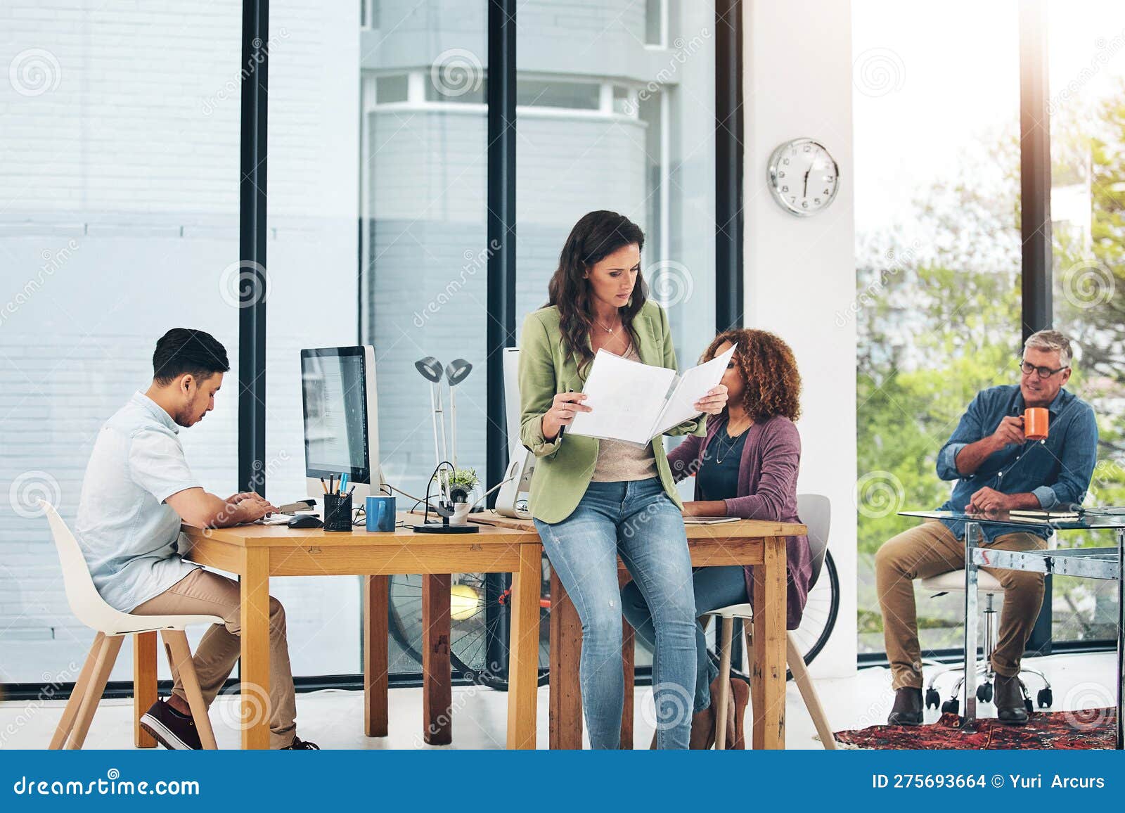 Creativity is the Art of Connecting Ideas. Group of Creative Colleagues ...