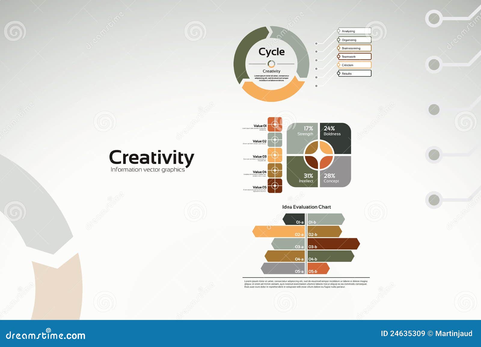Creativity - Business Charts and Statistics Stock Vector - Illustration ...