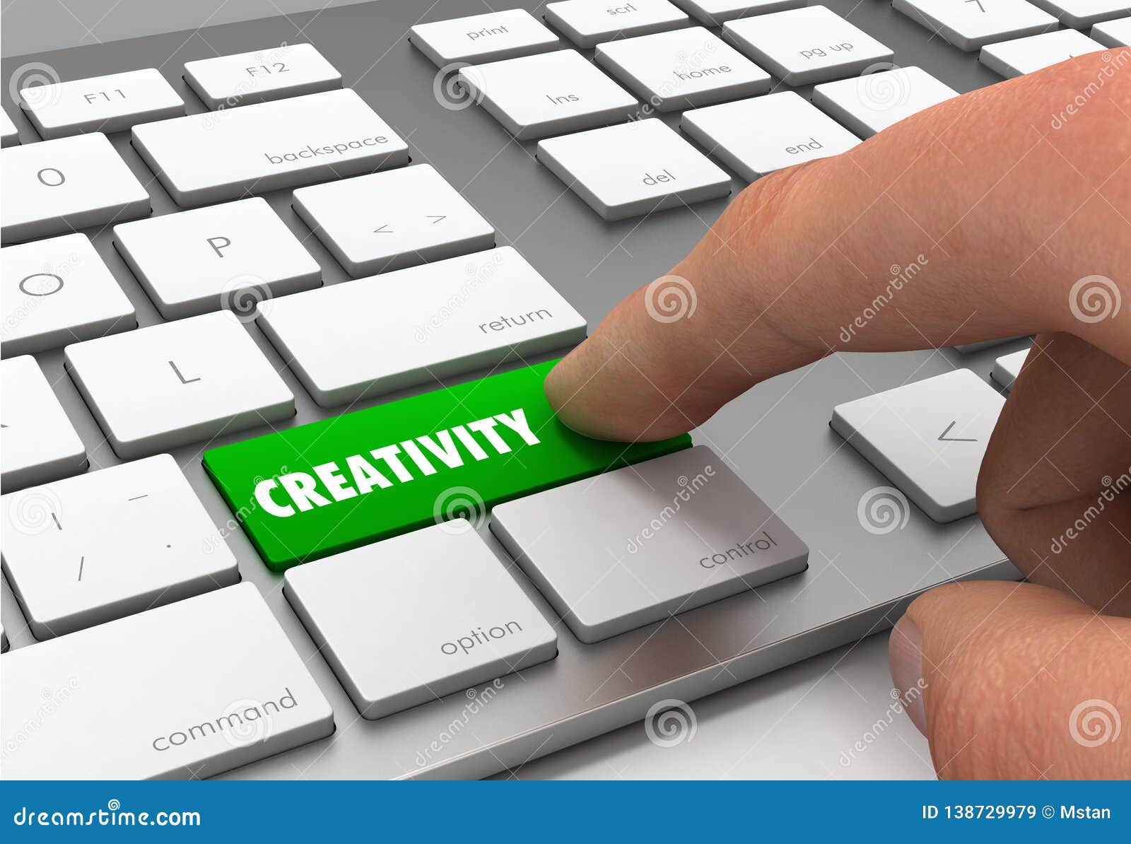 Creativity Button Concept 3d Illustration Stock Illustration ...