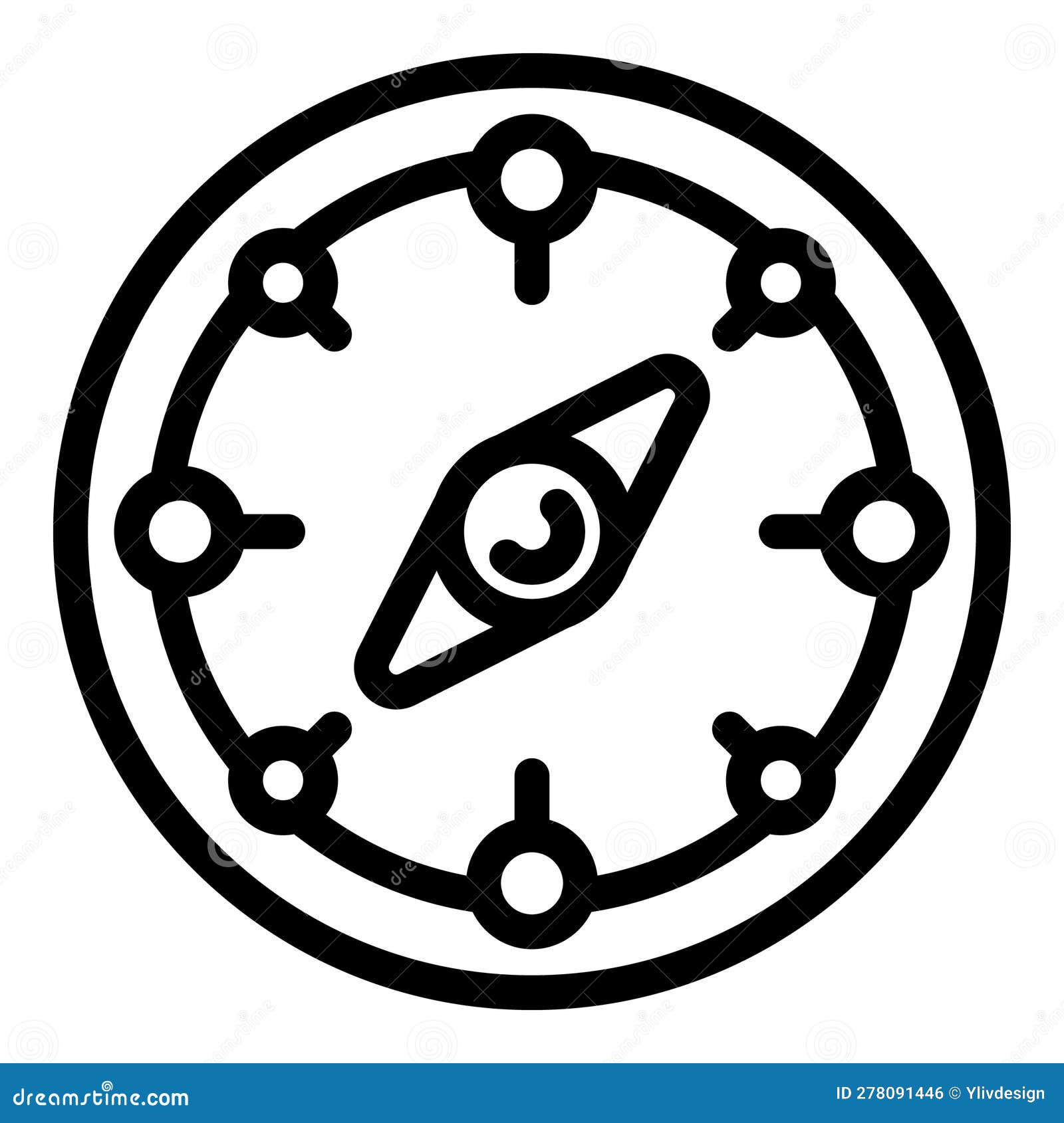 Creativity Compass Icon Outline Vector. Work Process Stock Vector ...