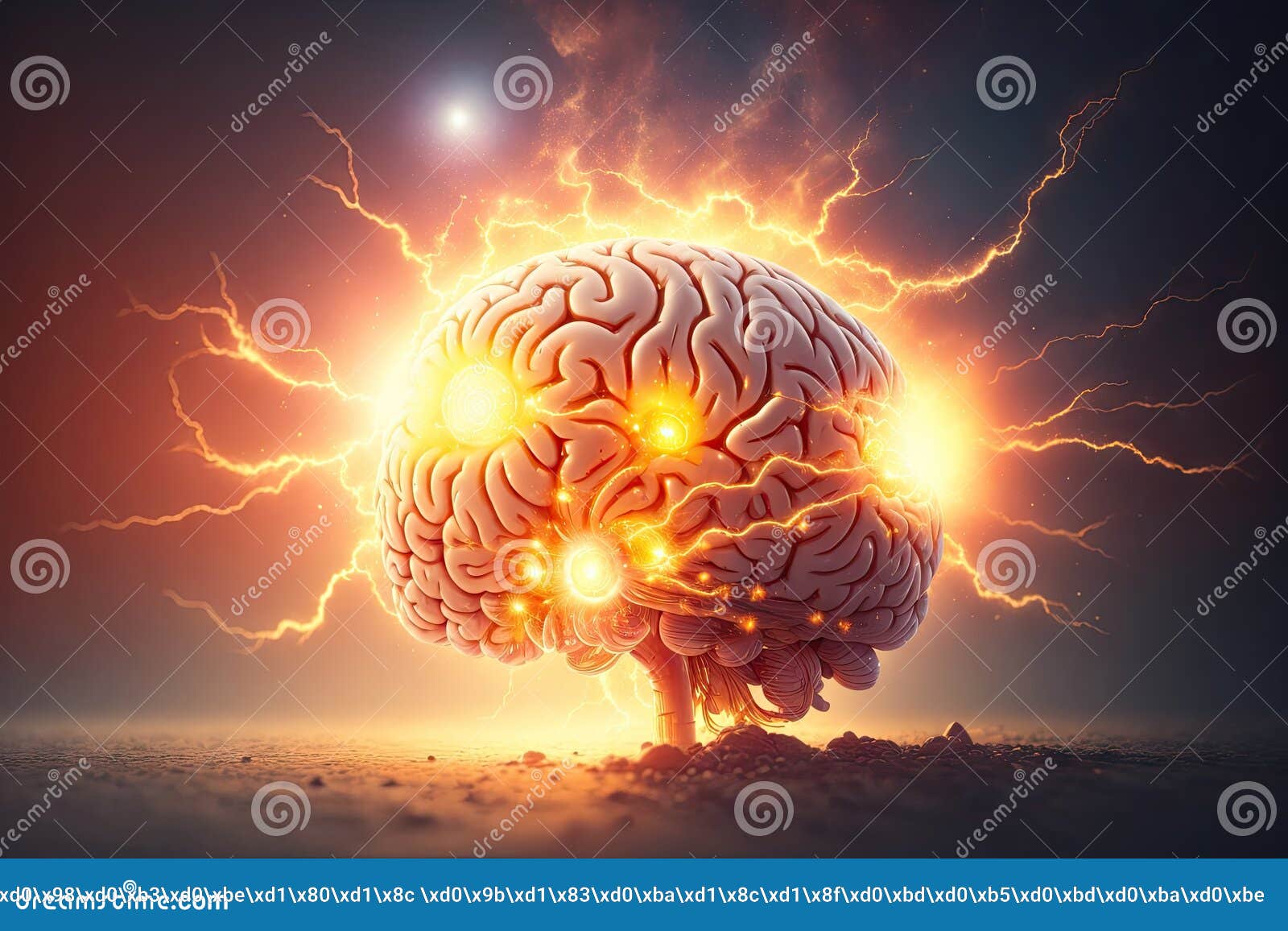 Creativity Concept with a Brain Exploding in Colors Ai Generative Stock ...
