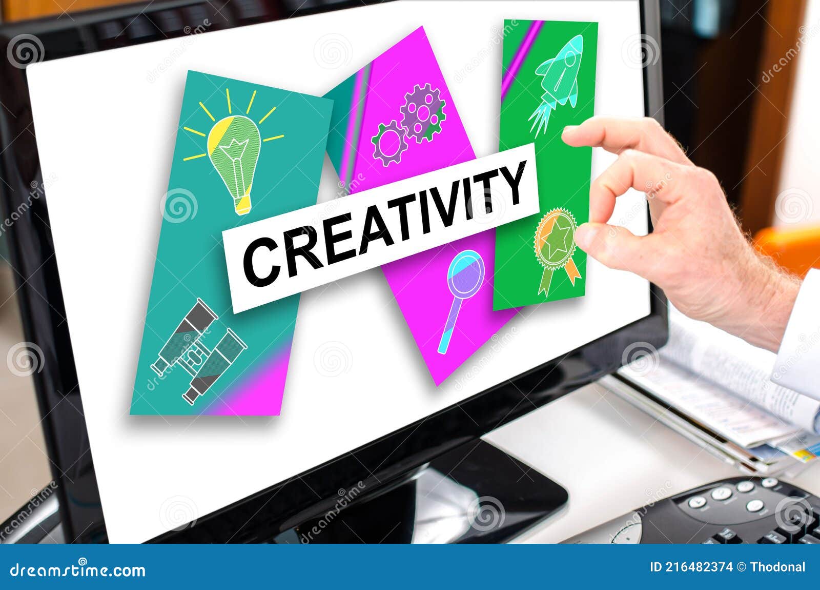 Creativity Concept on a Computer Monitor Stock Photo - Image of idea ...